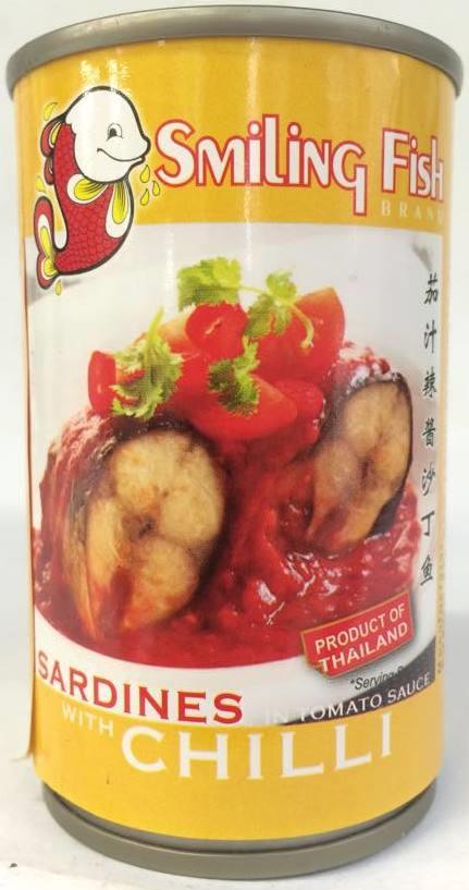 Smiling Fish Sardines in Tomato Sauce CHILLI 155g from Buy Asian Food 4U